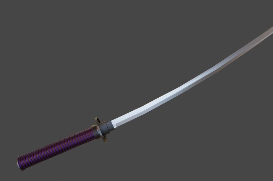 katana sword 3D model | CGTrader