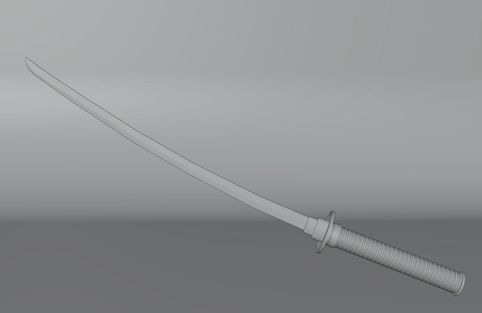 katana sword 3D model | CGTrader