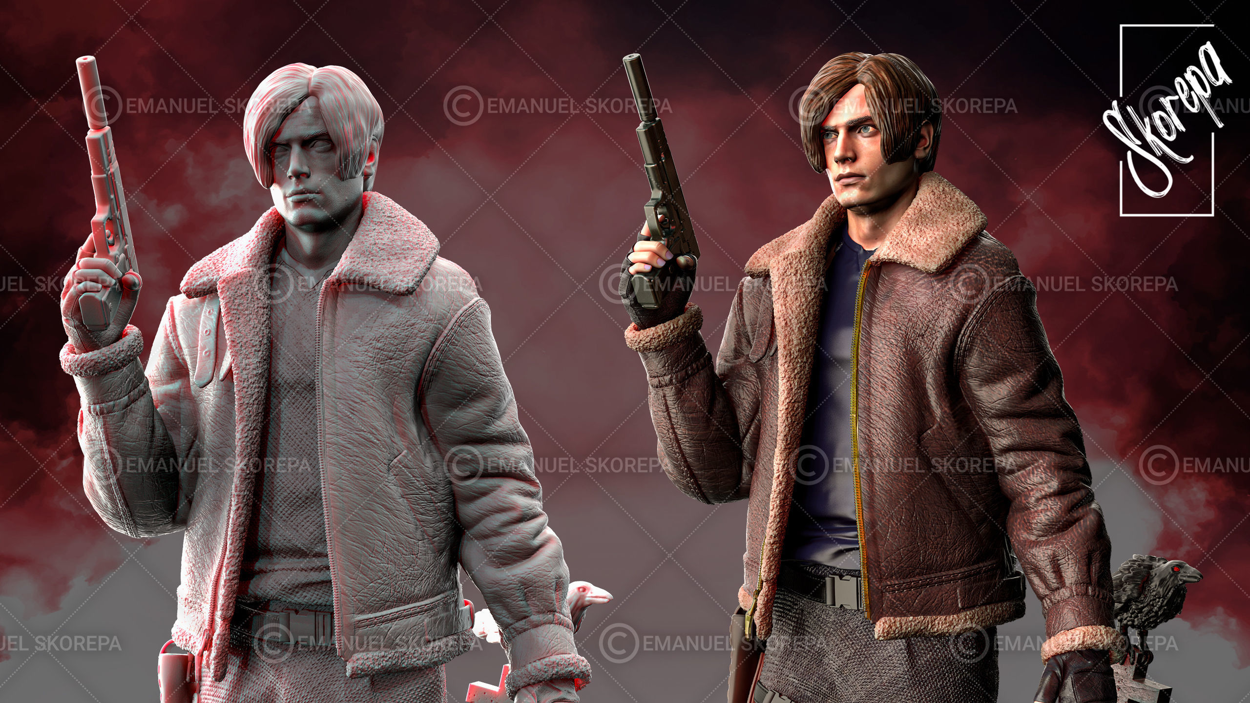 LEON KENNEDY RE4 3D model 3D printable | CGTrader