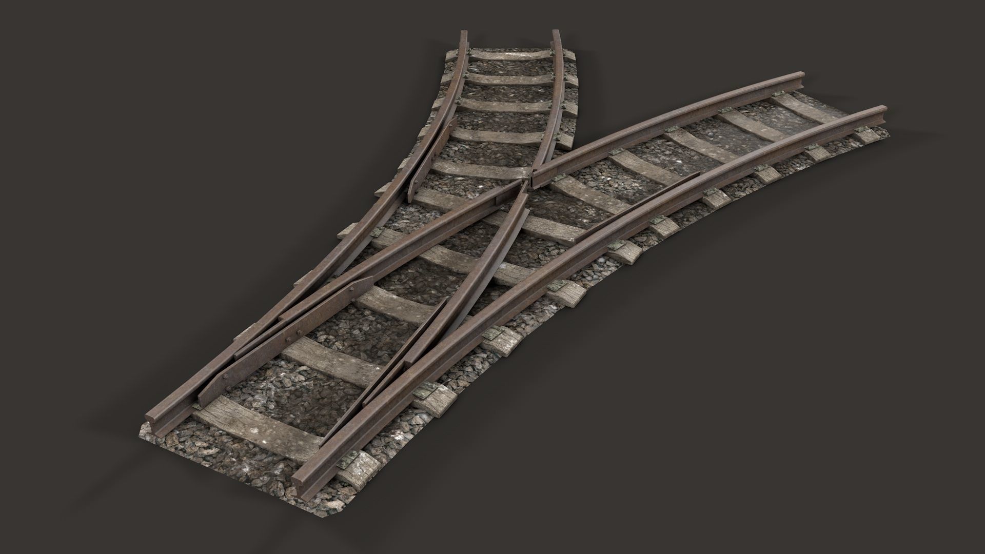 Modular Railway Track Advanced Collection 3D model | CGTrader