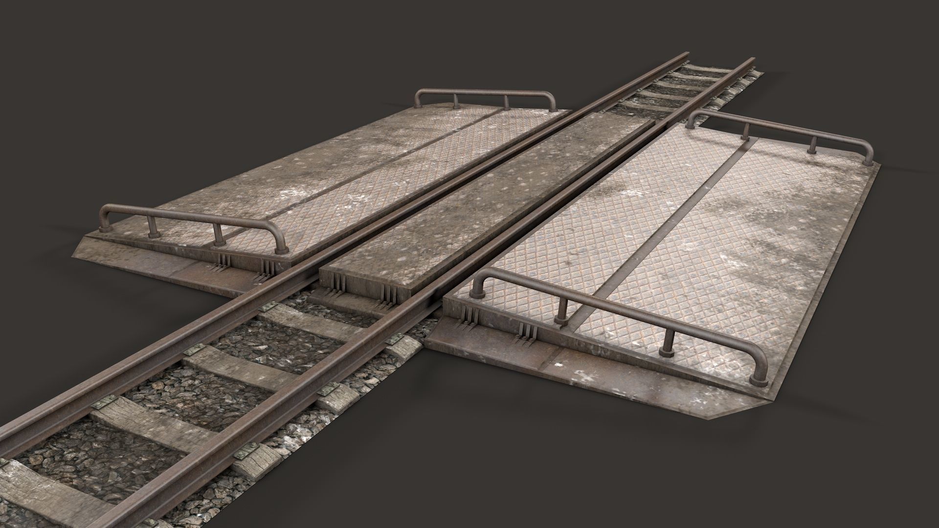 Modular Railway Track Advanced Collection 3D model | CGTrader