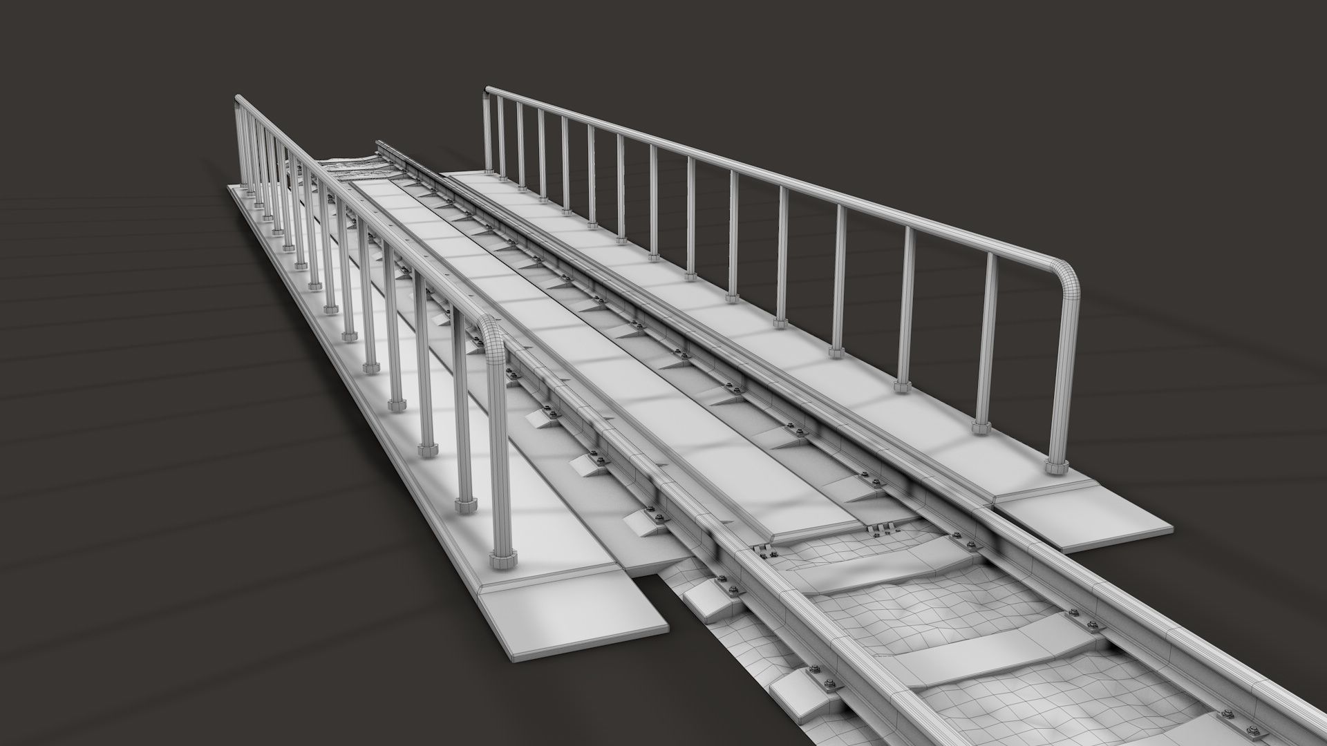 Modular Railway Track Advanced Collection 3D model | CGTrader
