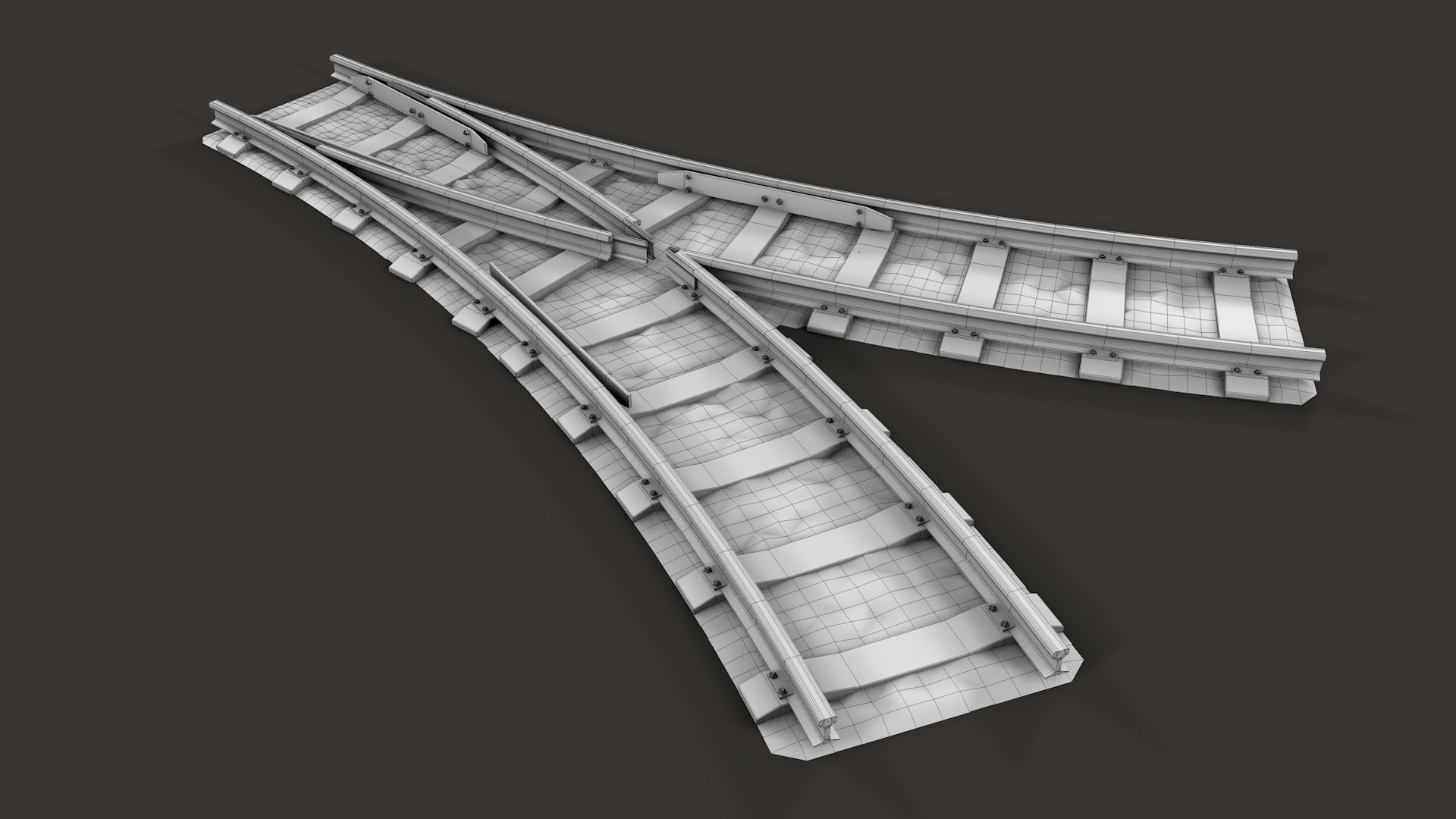 Modular Railway Track Advanced Collection 3D model | CGTrader