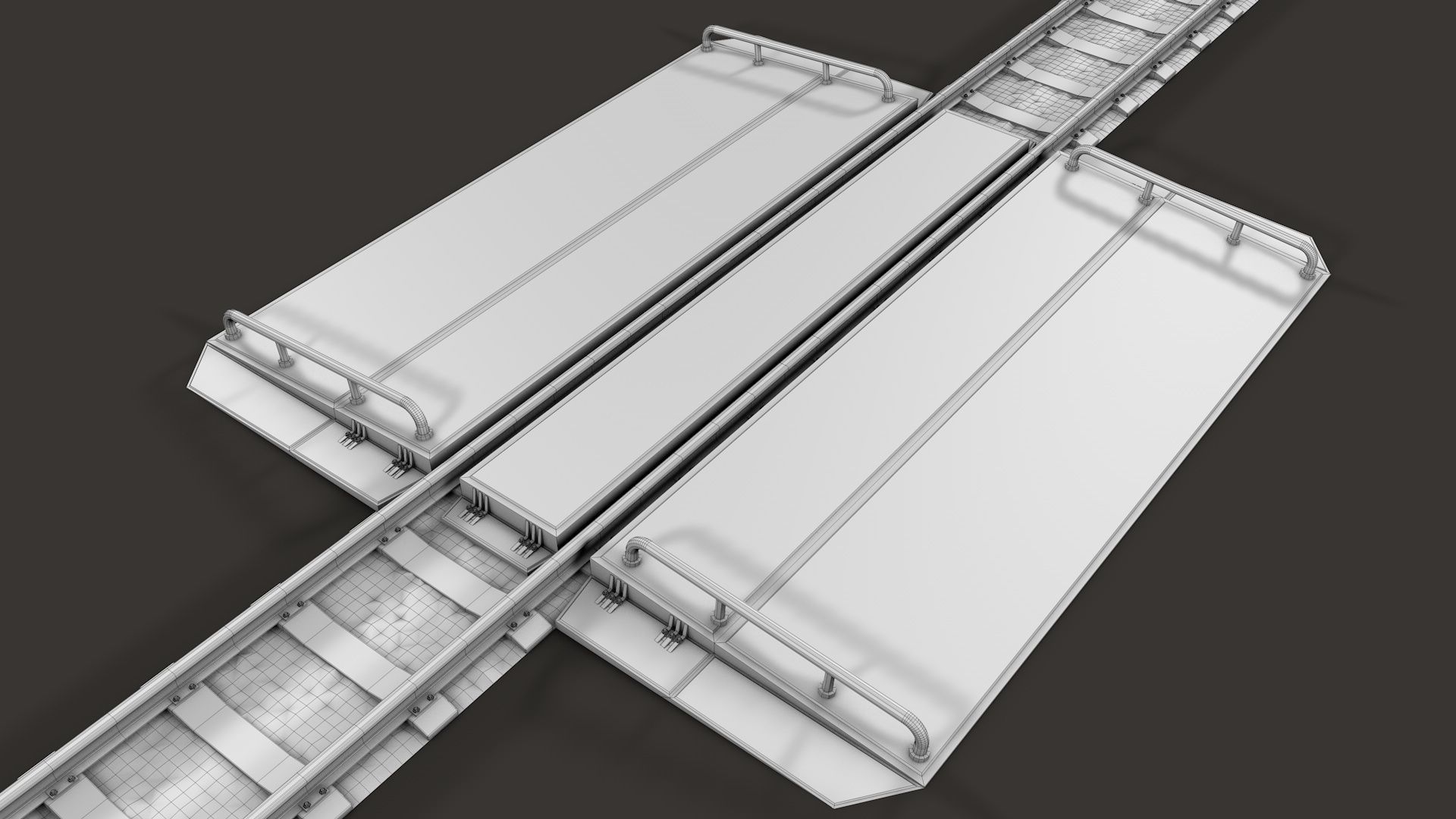 Modular Railway Track Advanced Collection 3D model | CGTrader