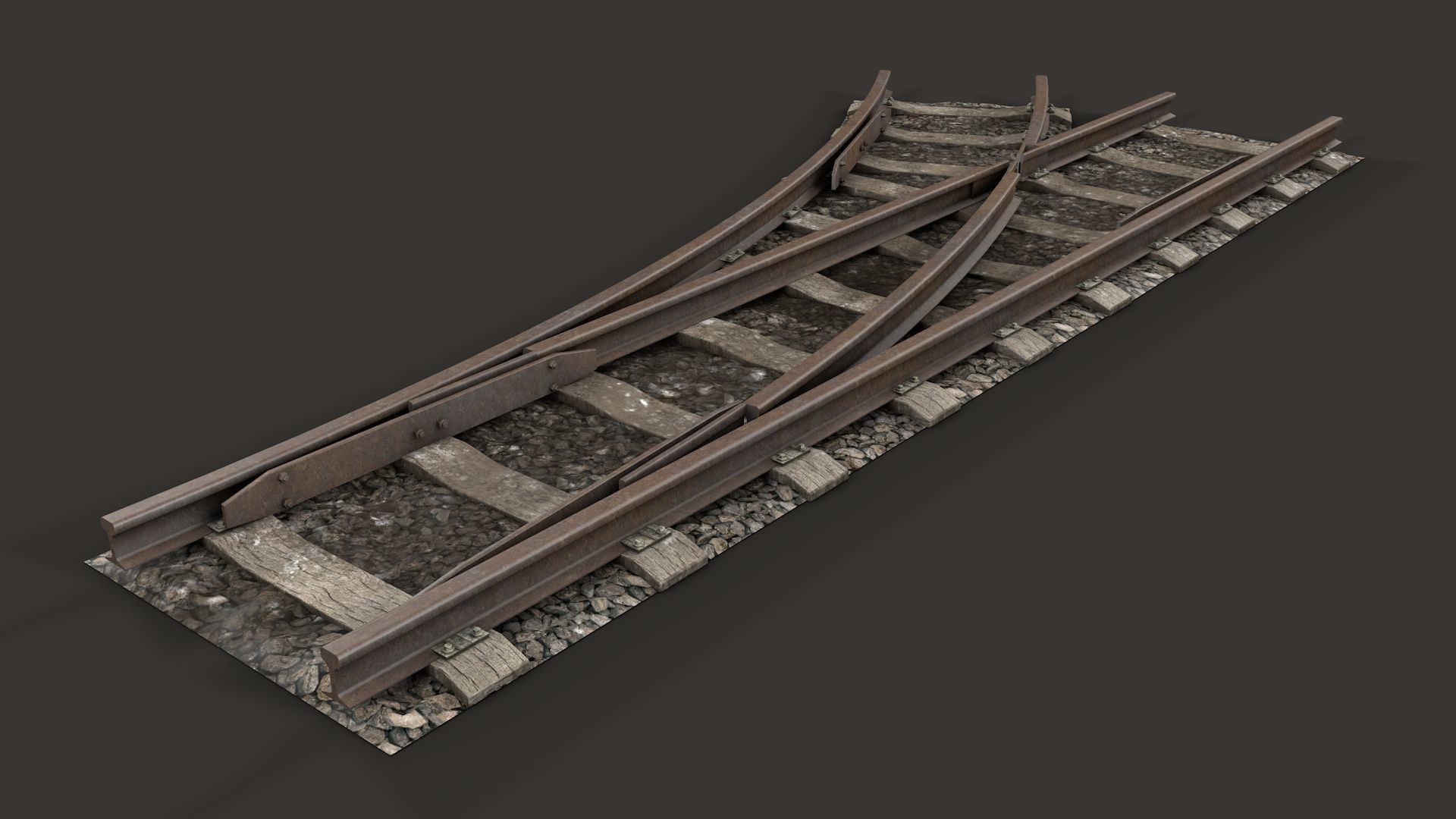 Modular Railway Track Advanced Collection 3D model | CGTrader