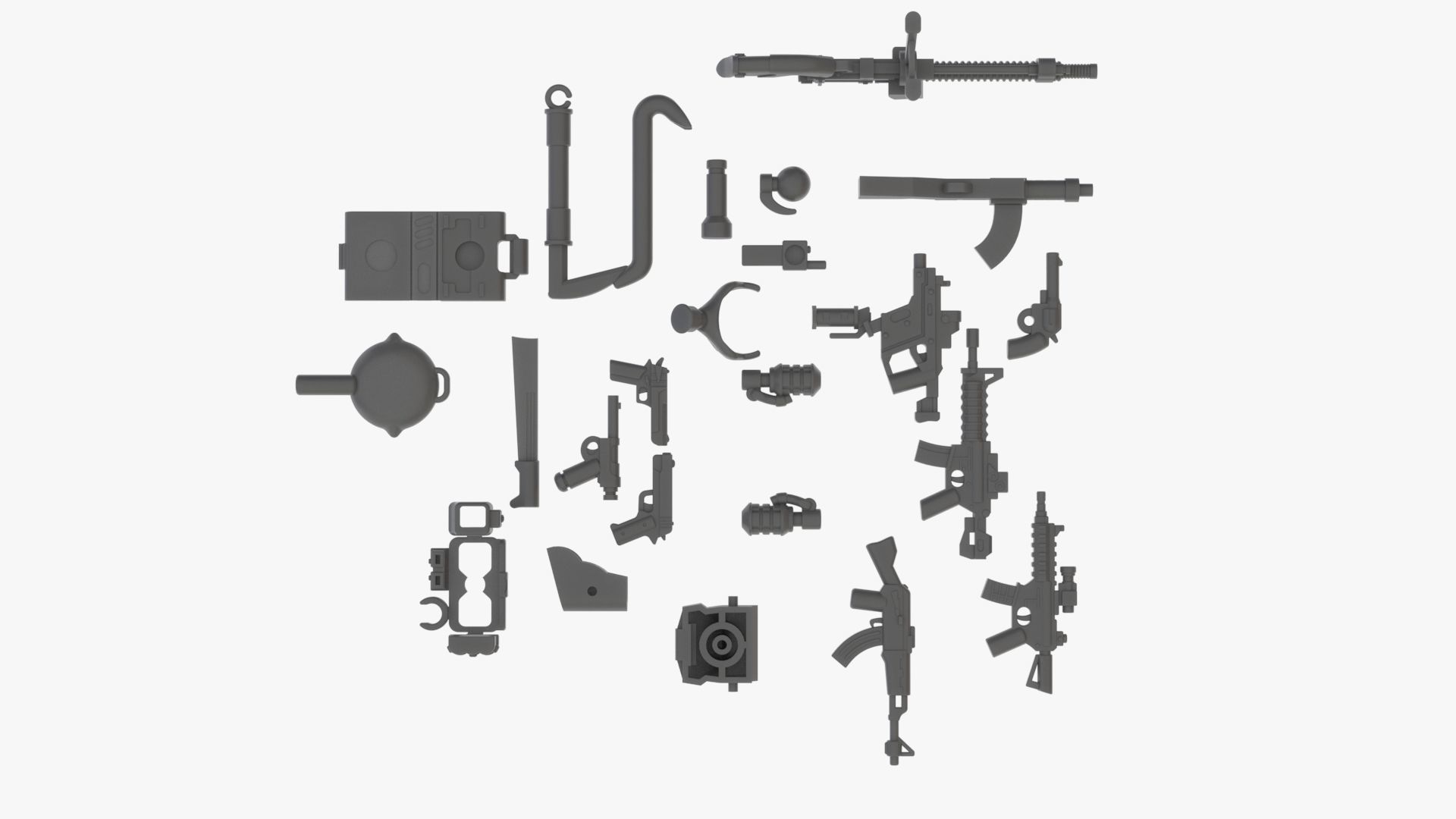 3D model Lego Realsize 3D Scan Weapons Collection VR / AR / low-poly ...