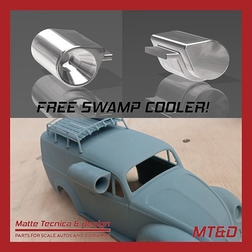 Simple Swamp Cooler for scale autos free 3D model 3D printable | CGTrader
