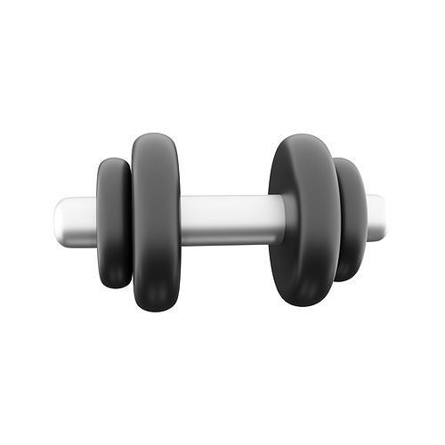 3d strength training weight lifting barbell 3d icon 3D model | CGTrader