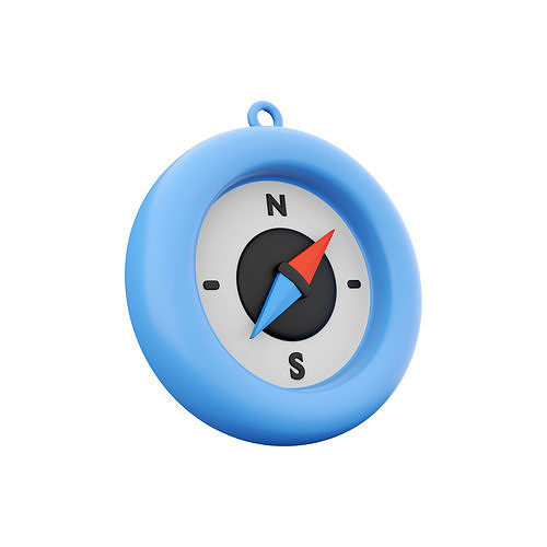 3d compass icon 3D model | CGTrader
