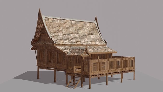3D model Central Thai traditional house-01 VR / AR / low-poly | CGTrader