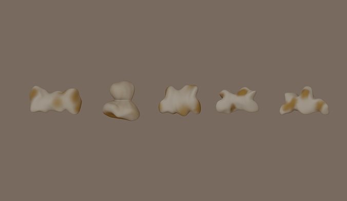 3D model Popcorn tooth VR / AR / low-poly | CGTrader