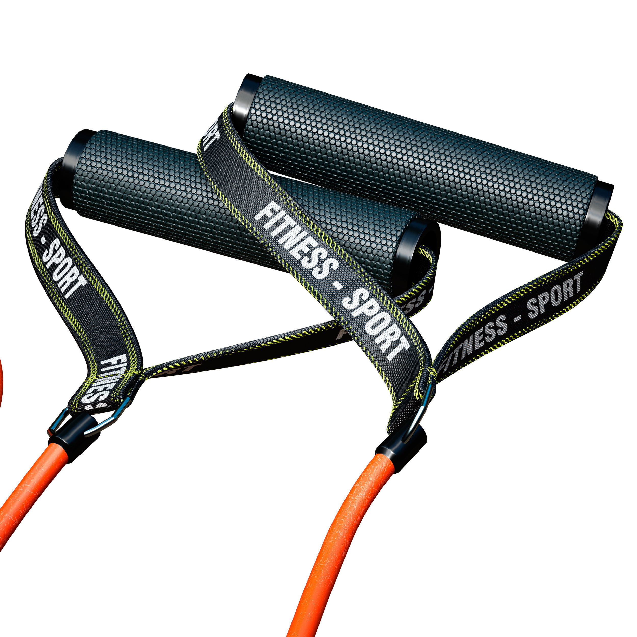 Expander orange and resistance rope 3D model | CGTrader