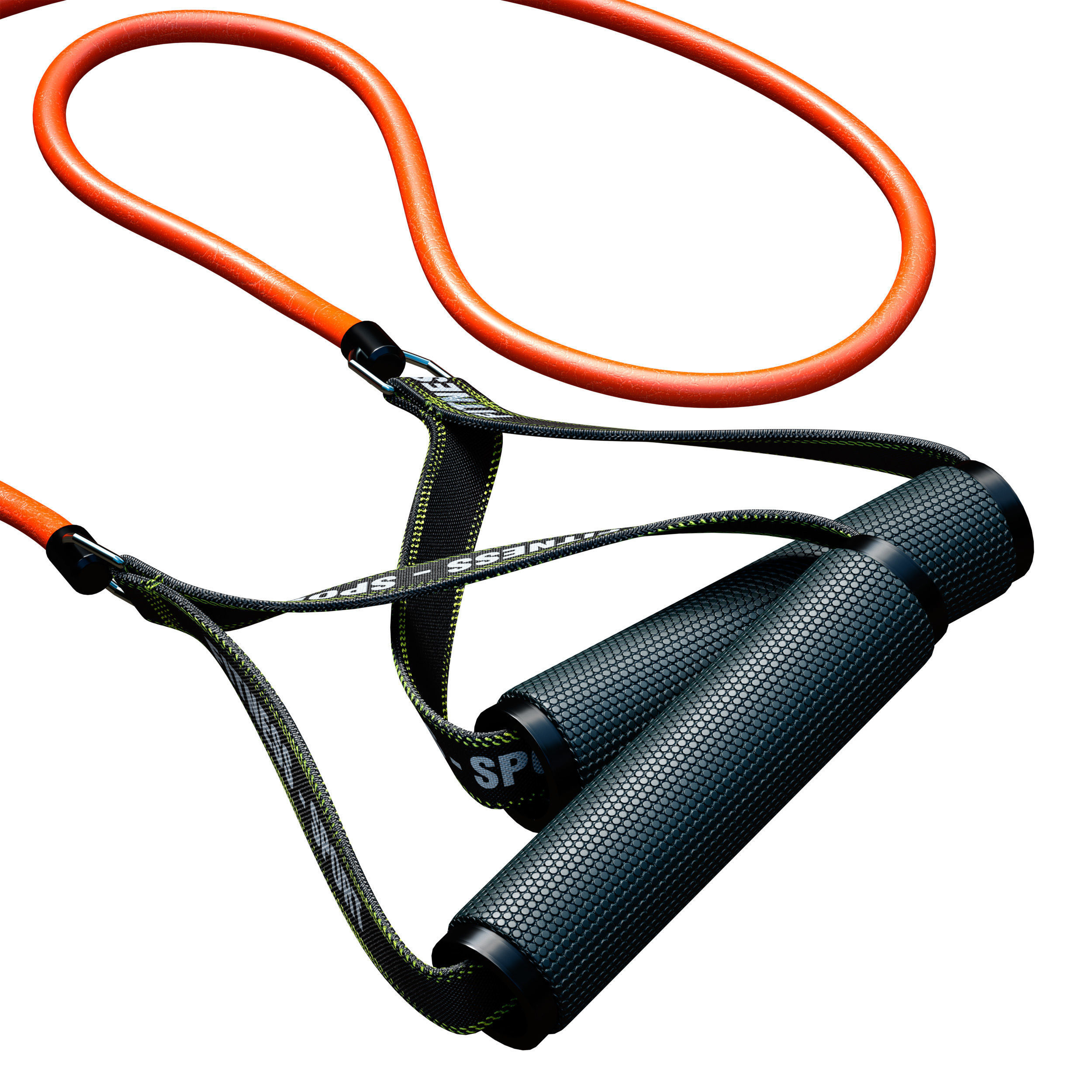 Expander orange and resistance rope 3D model | CGTrader