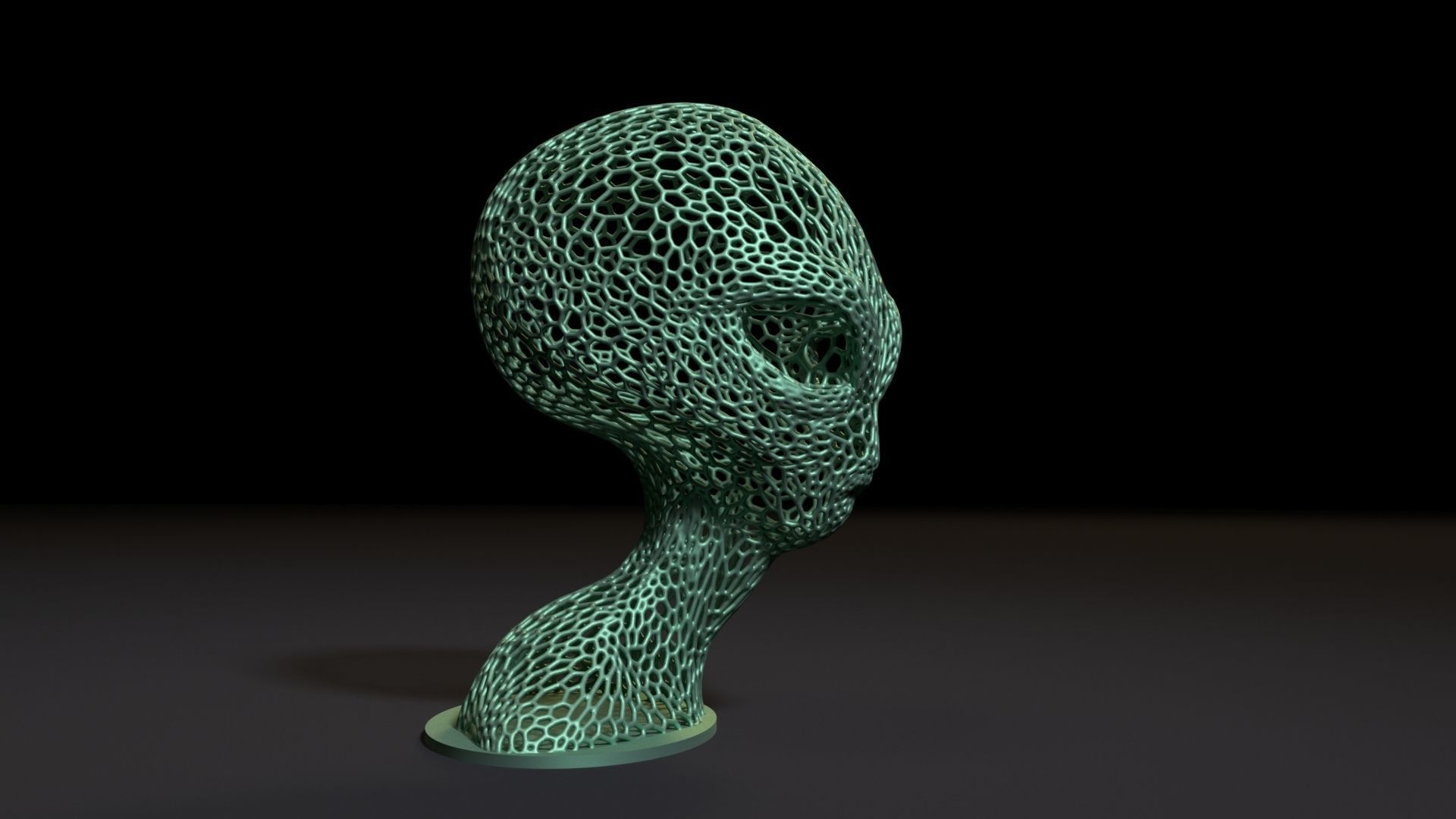 Alien Bust 3D model 3D printable | CGTrader