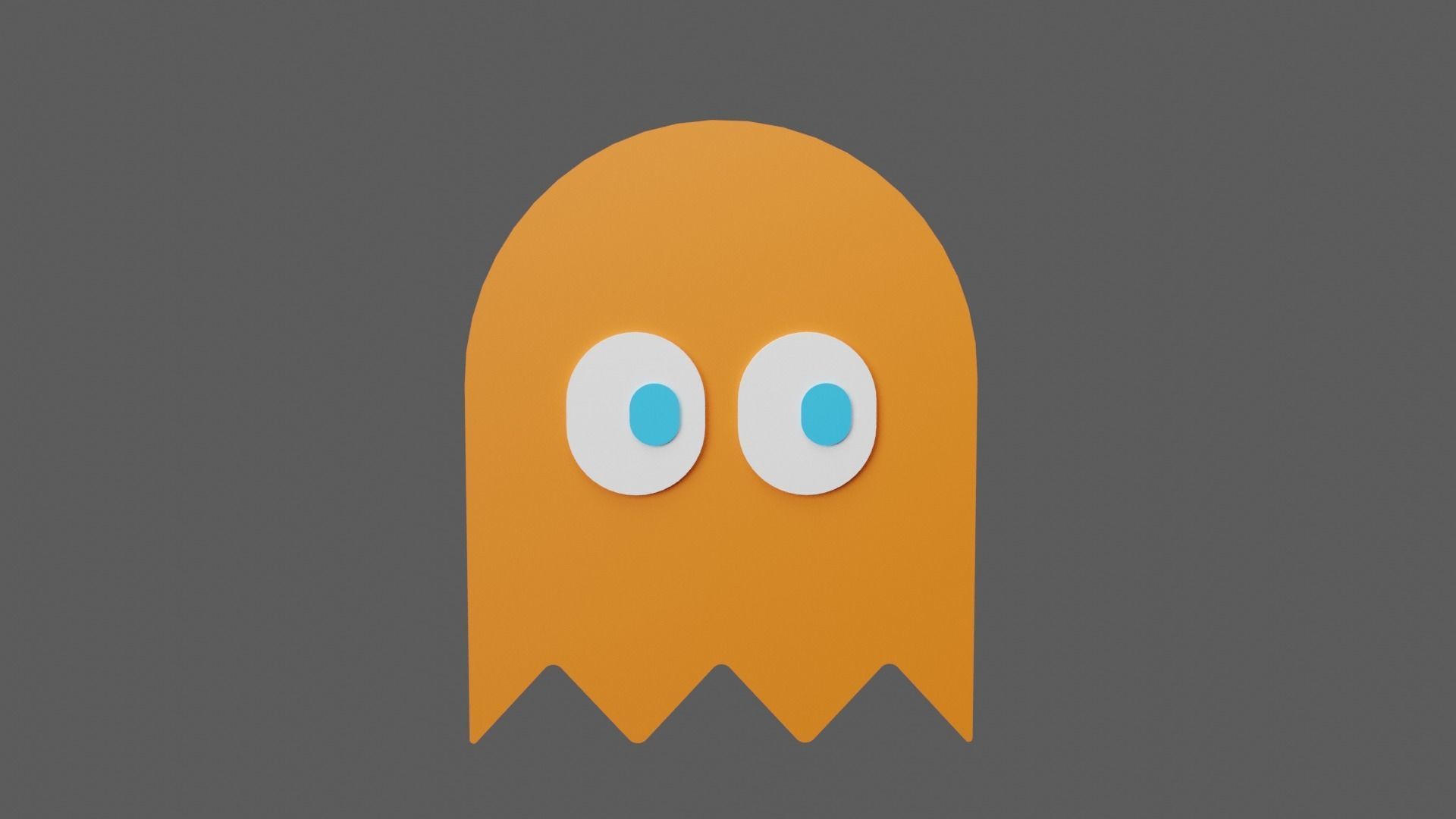 3D model Pacman Ghost Clyde VR / AR / low-poly | CGTrader