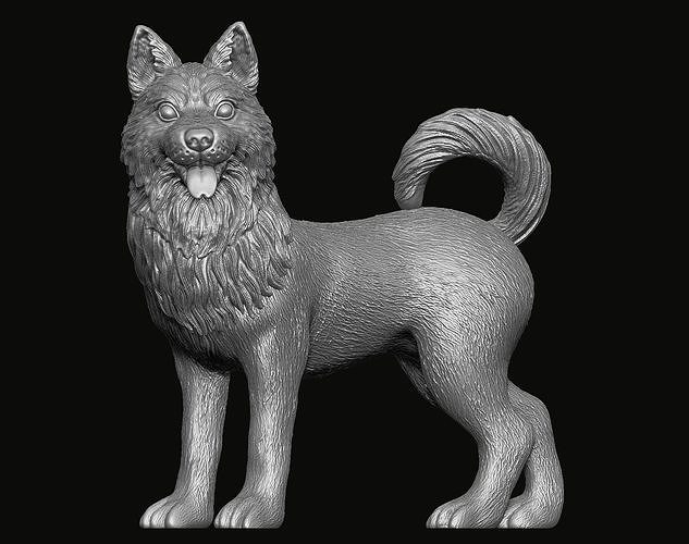 Dog Statue 3D model 3D printable | CGTrader