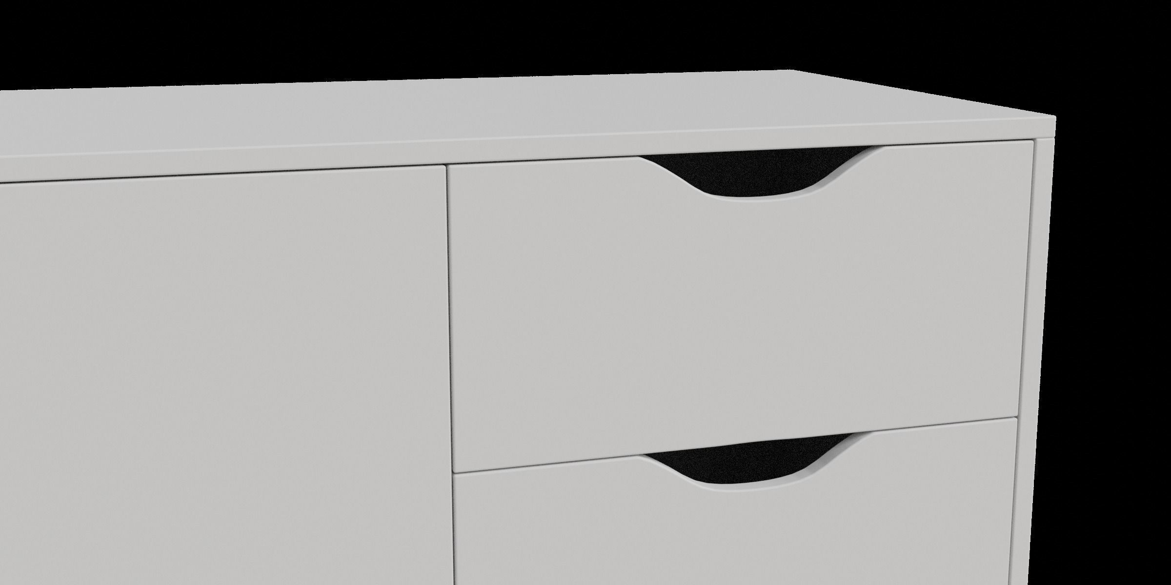 White Buffet Unit 3D model | CGTrader