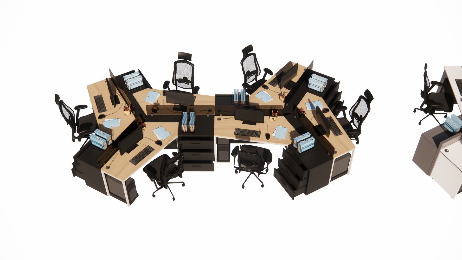 3D model Modular Office Workstation desk Tables 3D model | CGTrader