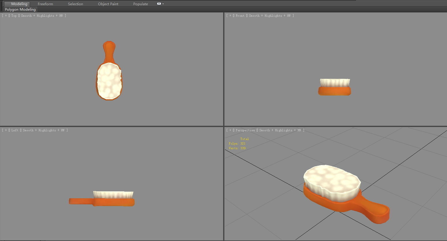 3D model Cartoon brush VR / AR / low-poly | CGTrader