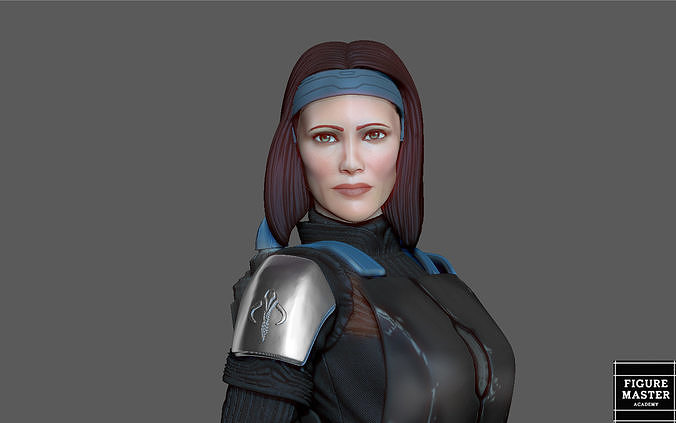 BO KATAN NEW PAULDRON LONG HAIR VERSION MANDALORIAN 3D model 3D ...