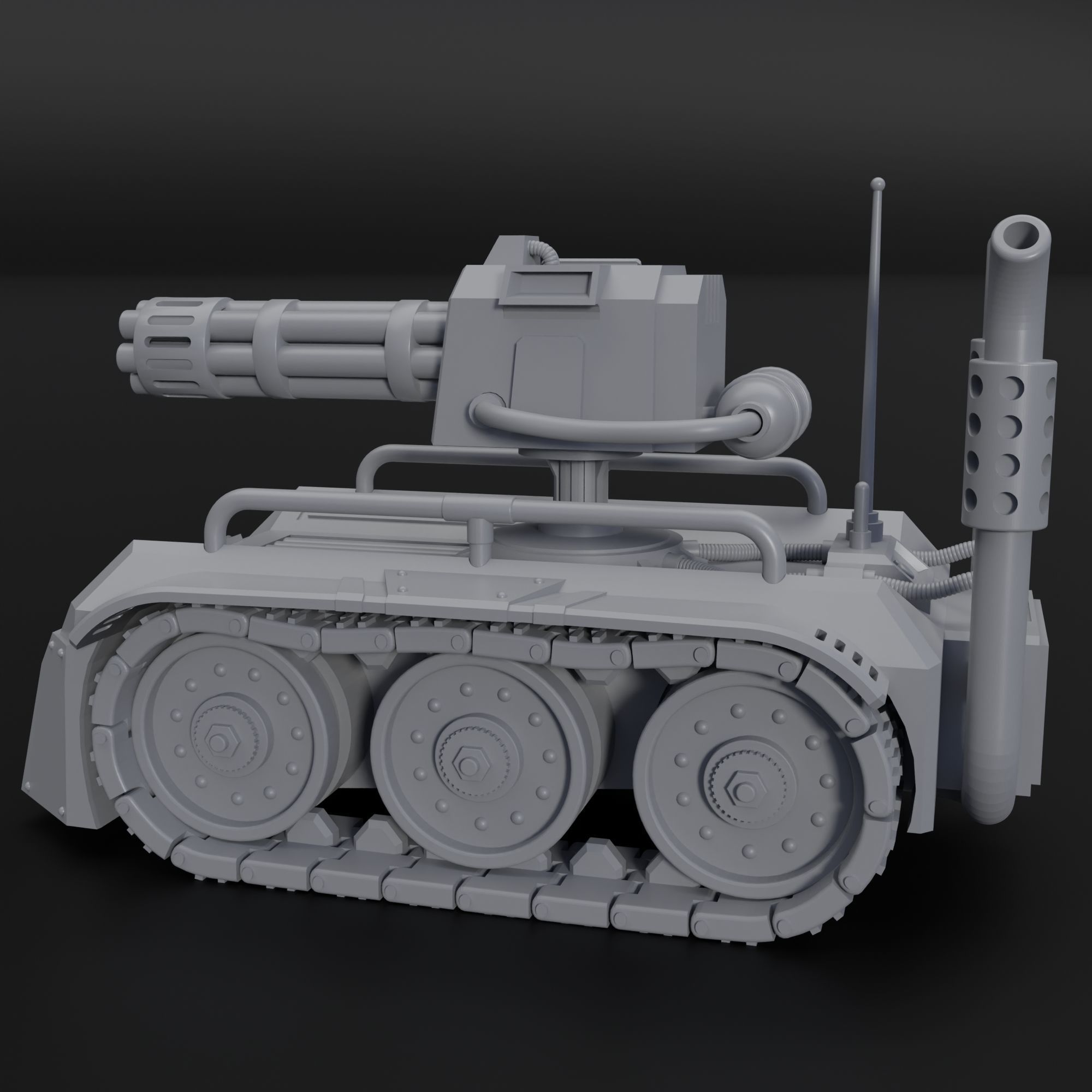 drone sentry gun with satellite station 3D model 3D printable | CGTrader