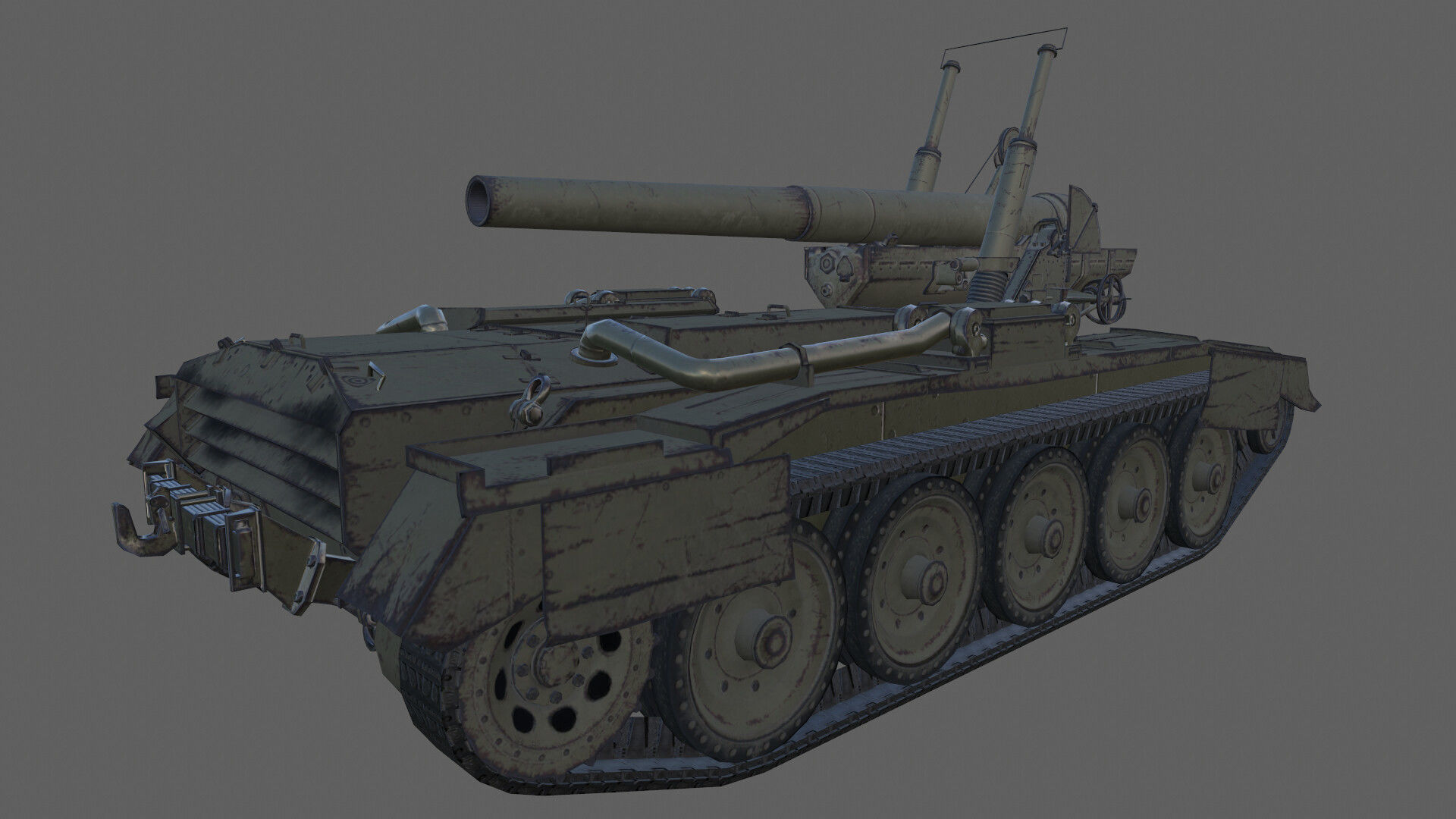 3D model GB29 Crusader 5inch VR / AR / low-poly | CGTrader