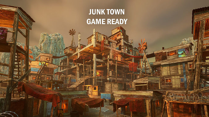 3D model Junk town VR / AR / low-poly | CGTrader