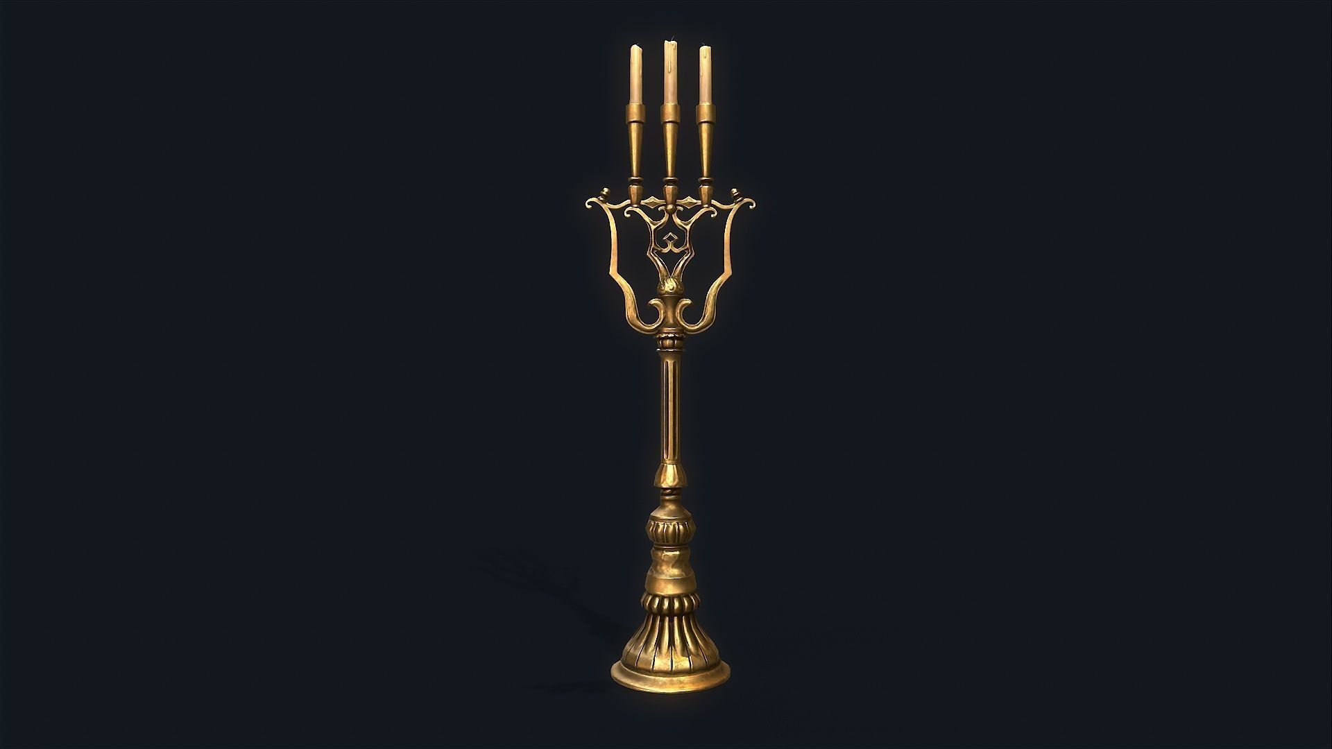 3D model Medieval Candlestick large VR / AR / low-poly | CGTrader