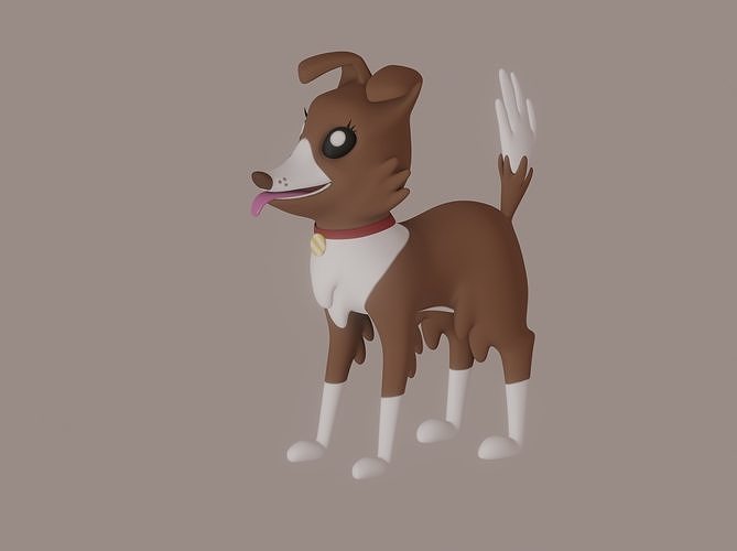 Winona Dog 3D model rigged | CGTrader