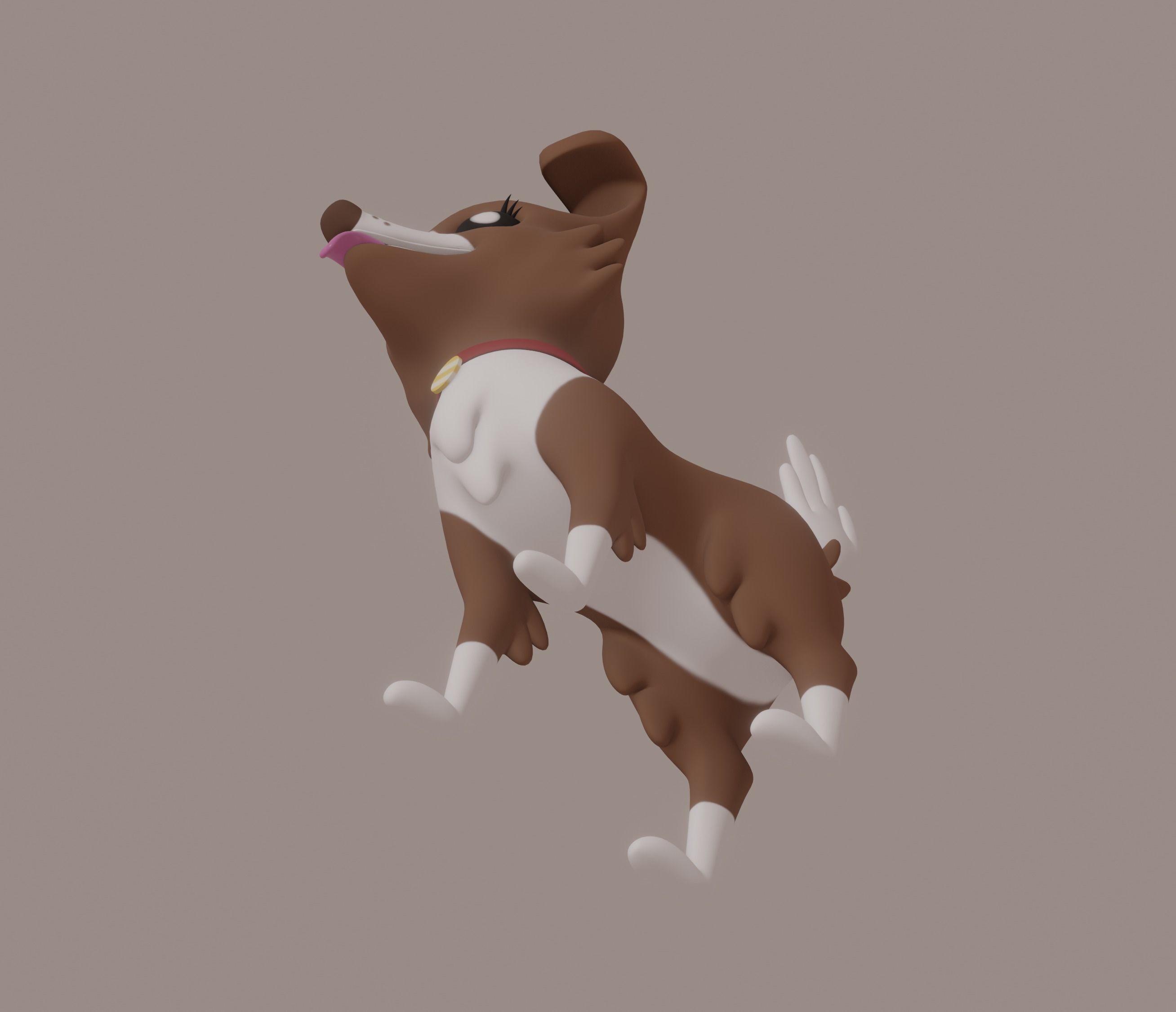 Winona Dog 3D model rigged | CGTrader