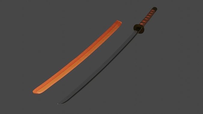 3D model katana rpg VR / AR / low-poly | CGTrader