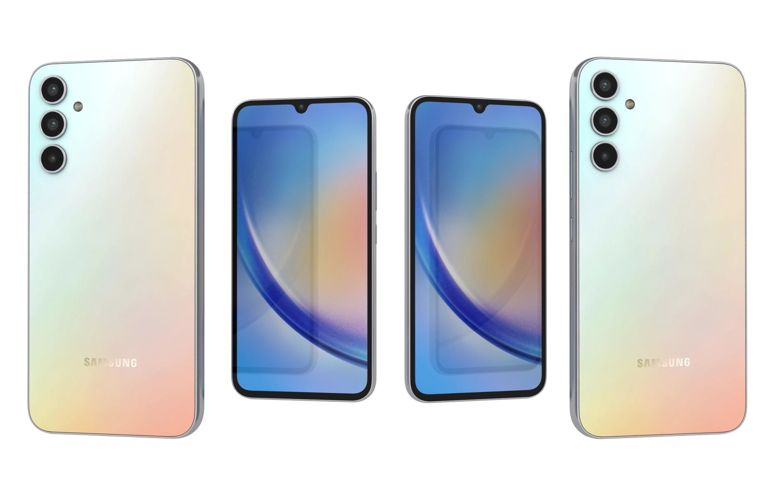 Samsung Galaxy A34 White 3D model | CGTrader