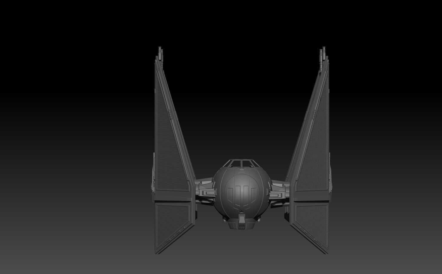 Tie Interceptor 6 inch Scale Vehicle Star Fighter 3D model 3D printable ...