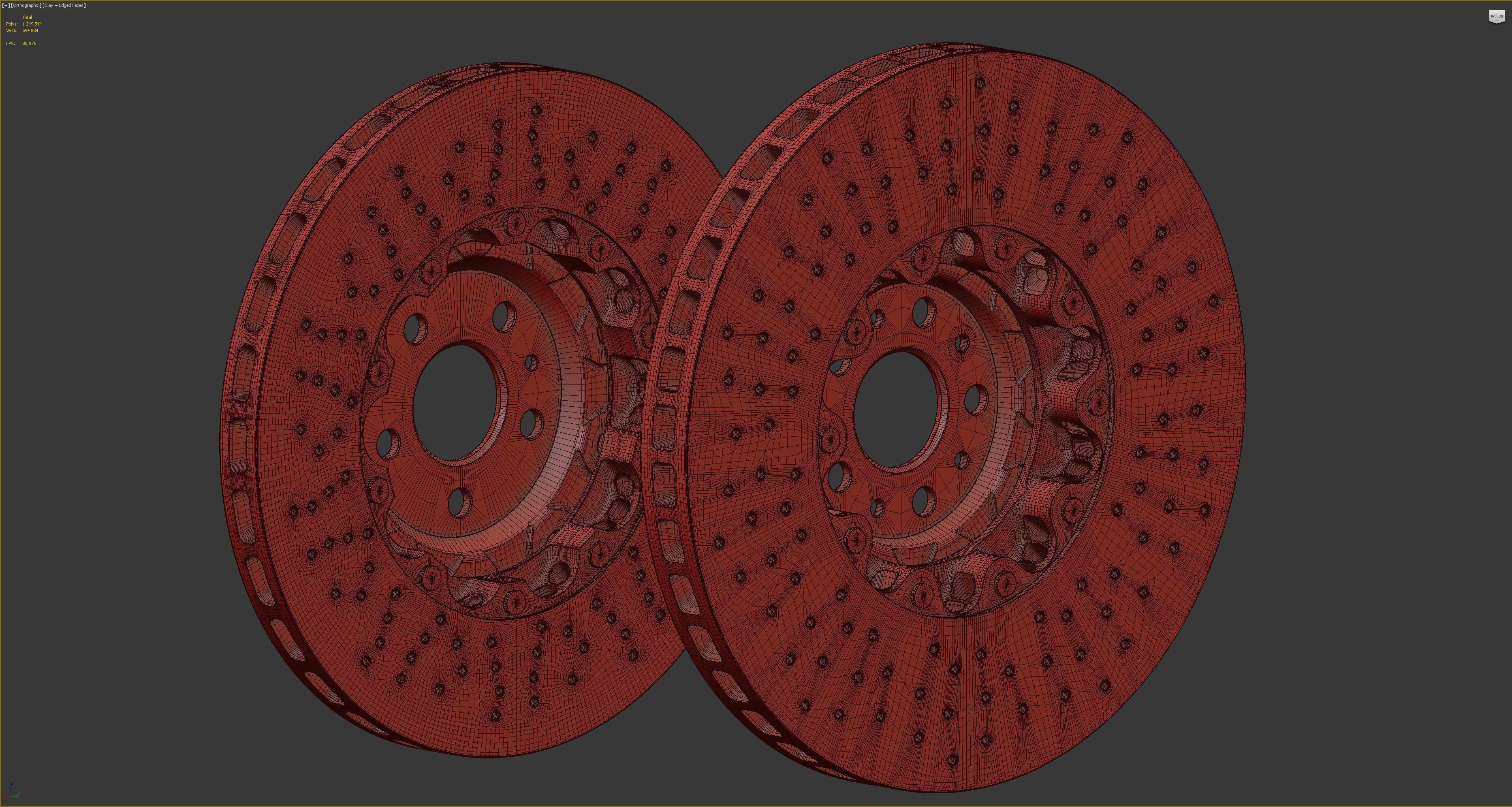 Ceramic Brakes with Cracks 3D model | CGTrader