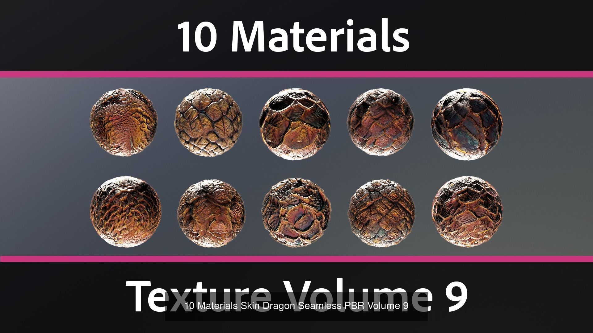 30 Materials Skin Dragon Seamless PBR Bundle 3 3D Model Collection ...
