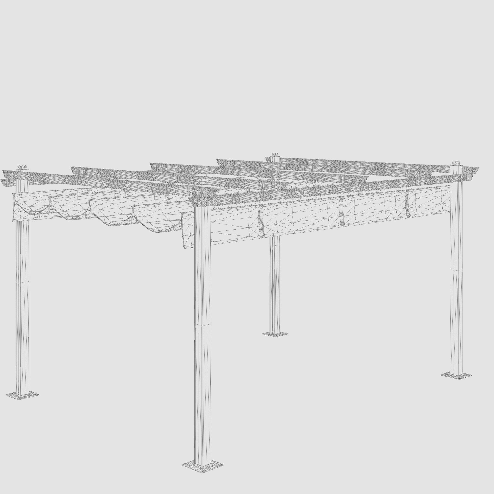 3D model Toscana Pergola 3D Model VR / AR / low-poly | CGTrader