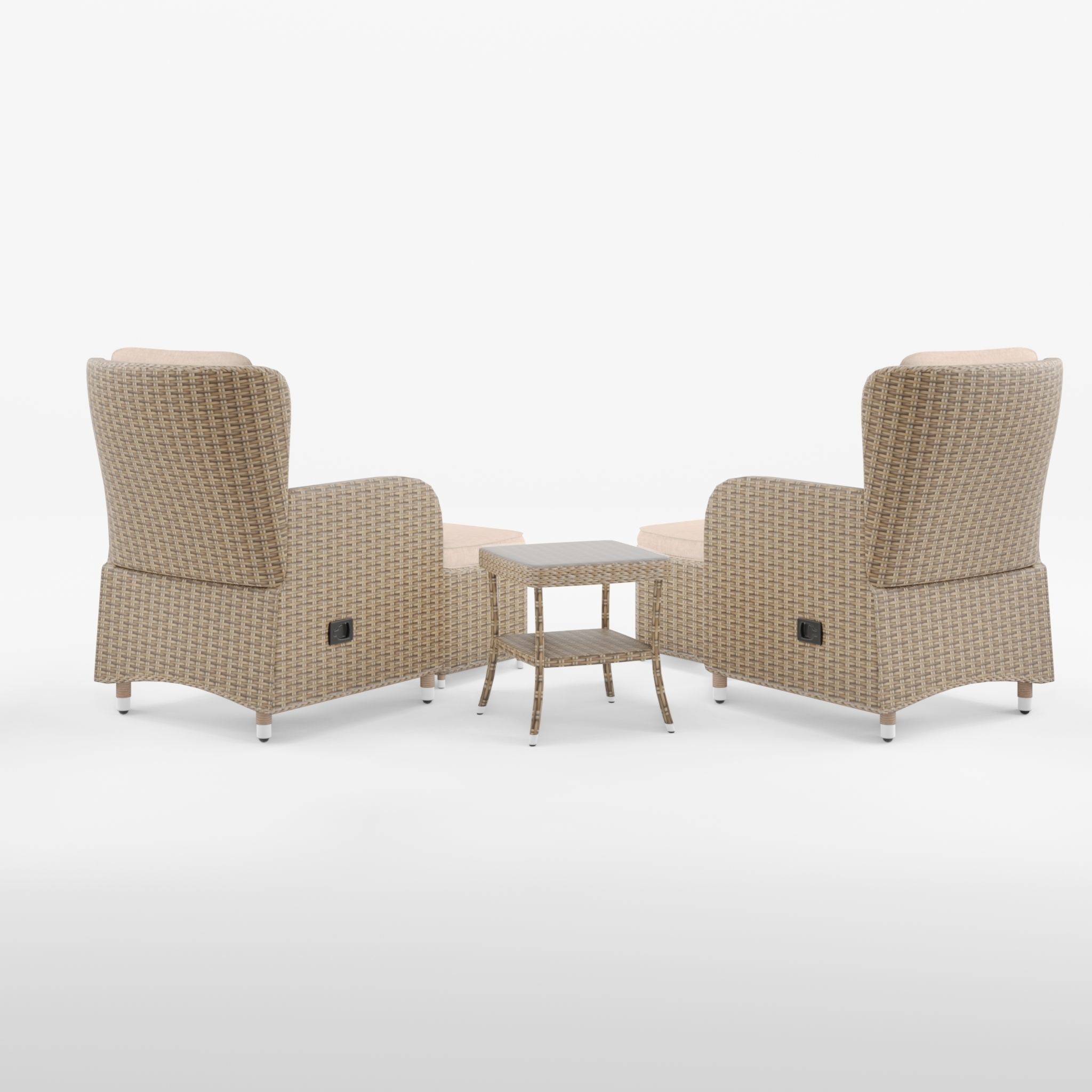 3D model Lotus Lounge Recliner Duo Set 3D Model VR / AR / low-poly ...