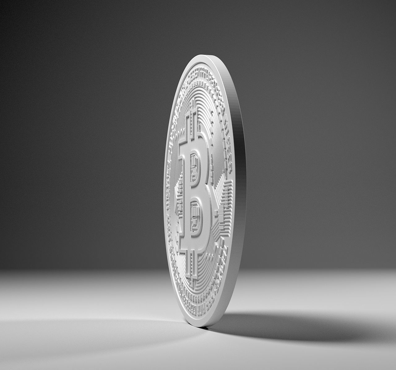 Bitcoin STL 3D model 3D printable | CGTrader