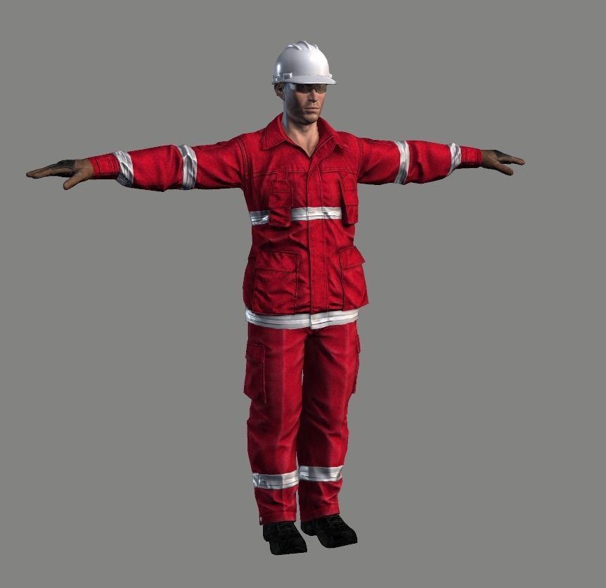 3D model Worker Character Pack RIGGED ANIMATED VR / AR / low-poly ...