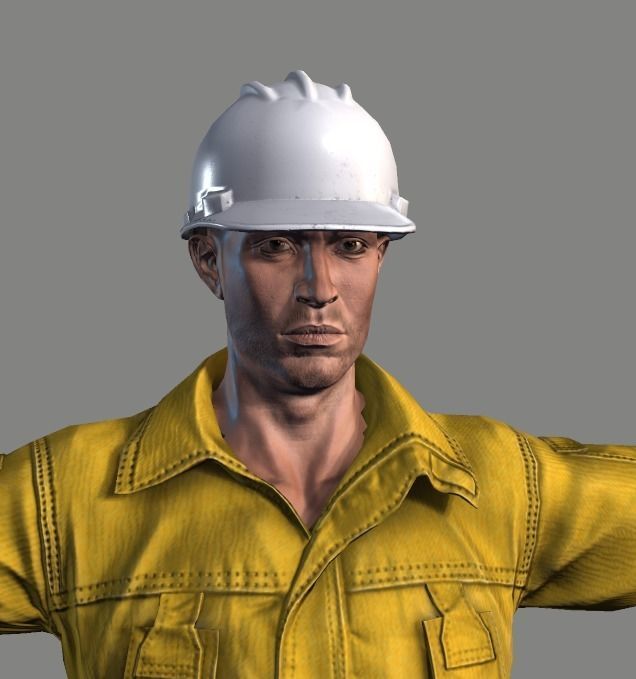 3D model Worker Character Pack RIGGED ANIMATED VR / AR / low-poly ...