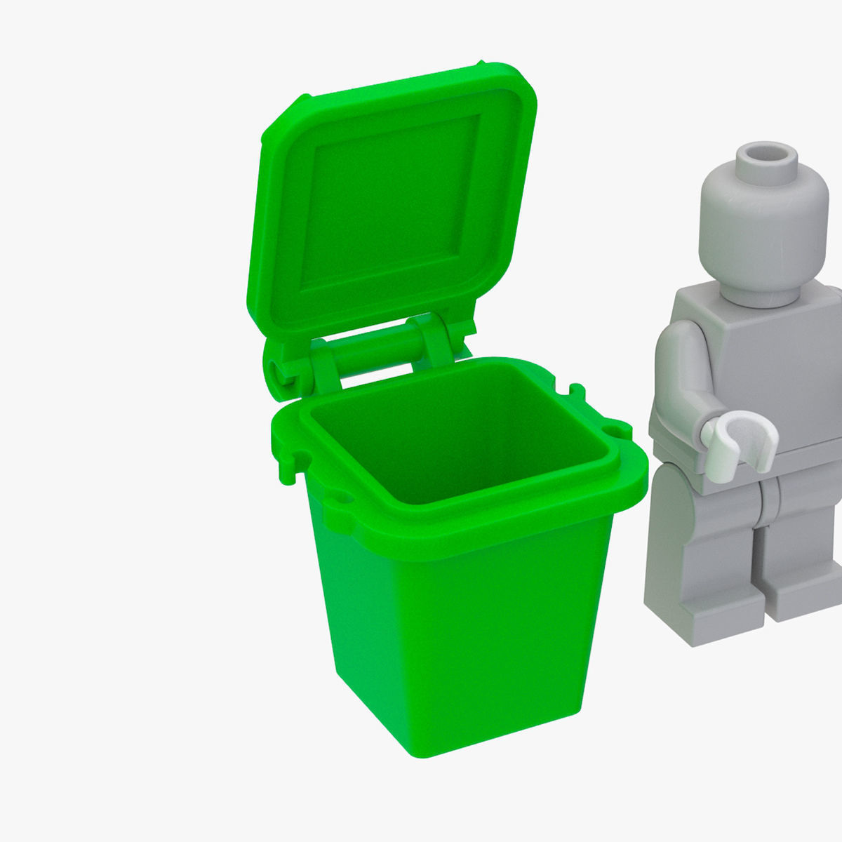 3D model Lego Recycle Bin VR / AR / low-poly | CGTrader