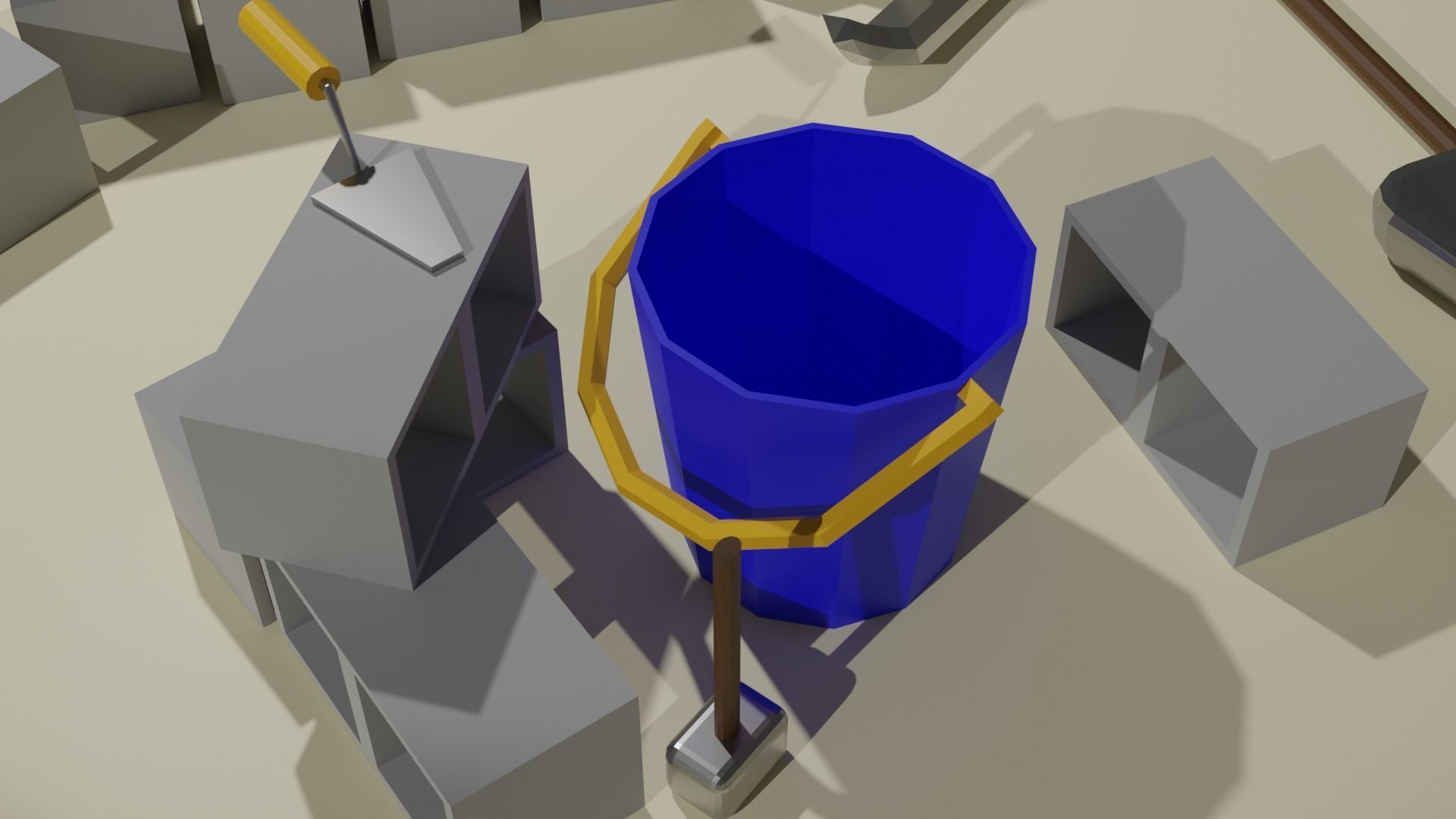 3D model Low Poly Industrial Tools Set VR / AR / low-poly | CGTrader