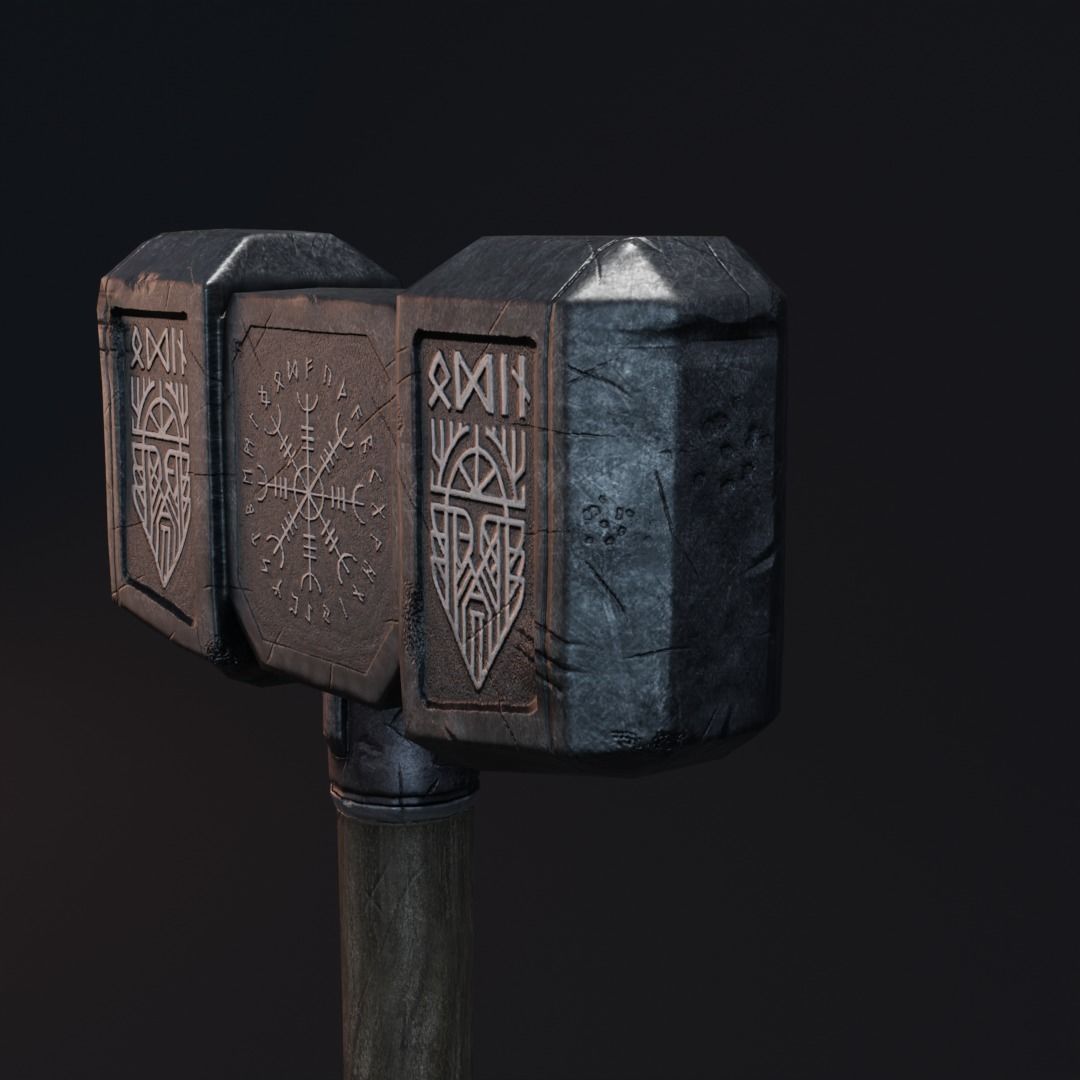 3D model Medieval War Hammer GameReady VR / AR / low-poly | CGTrader