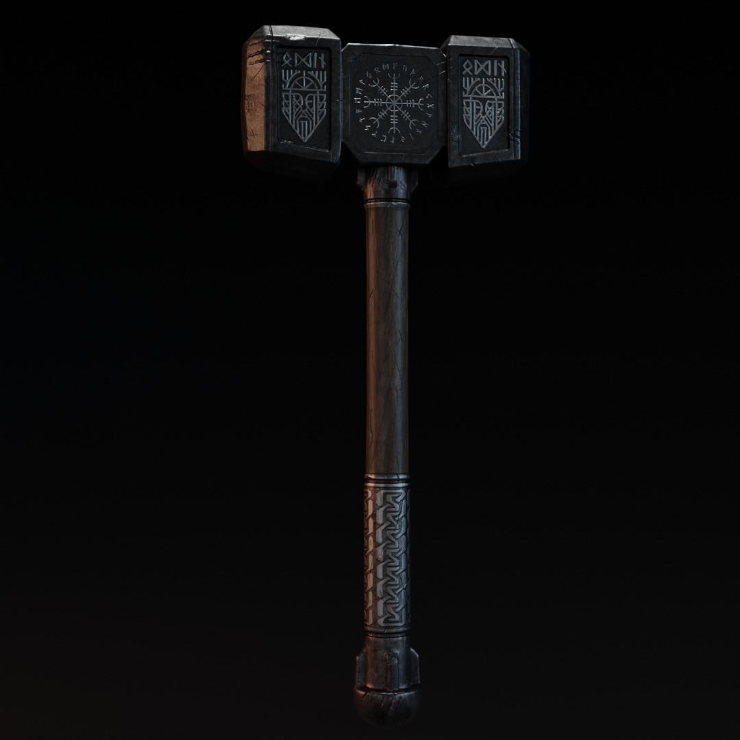 3D model Medieval War Hammer GameReady VR / AR / low-poly | CGTrader