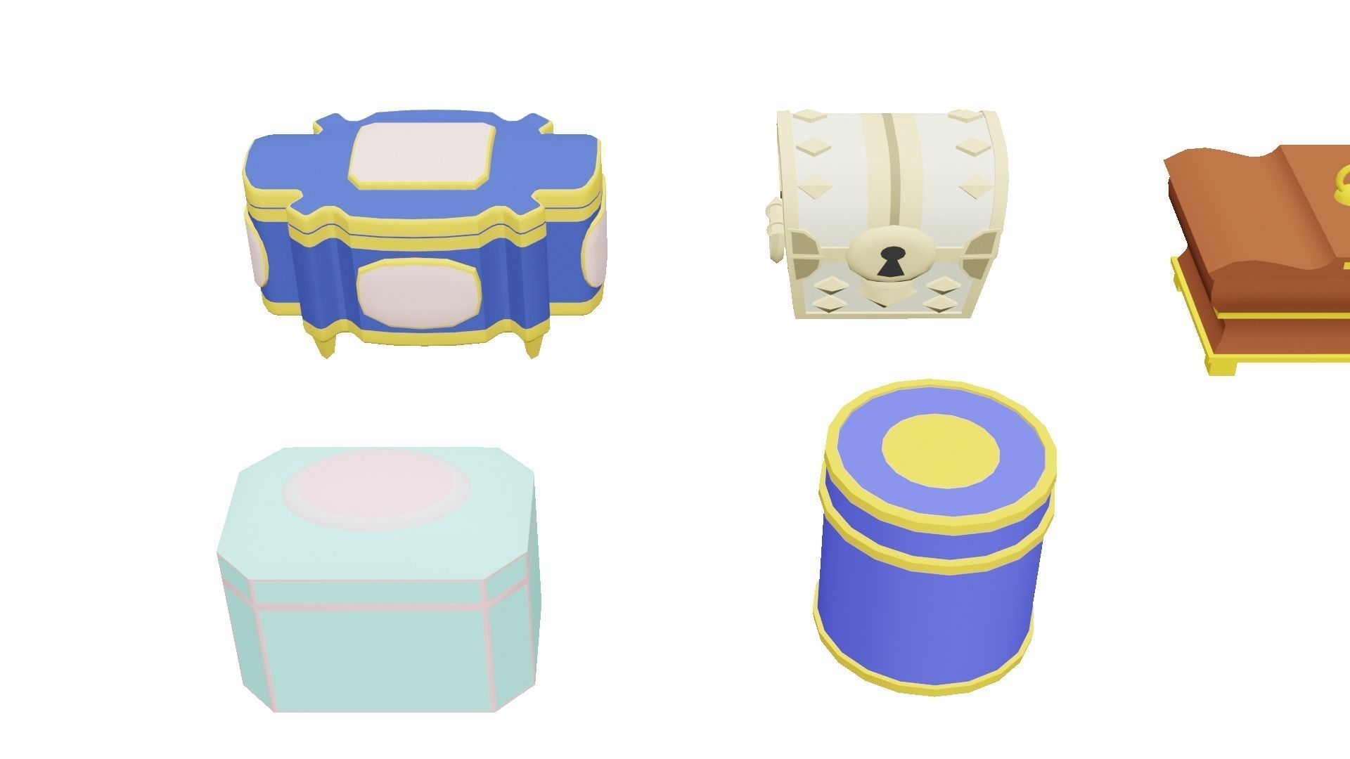 3D model Chest collection lowpoly VR / AR / low-poly | CGTrader