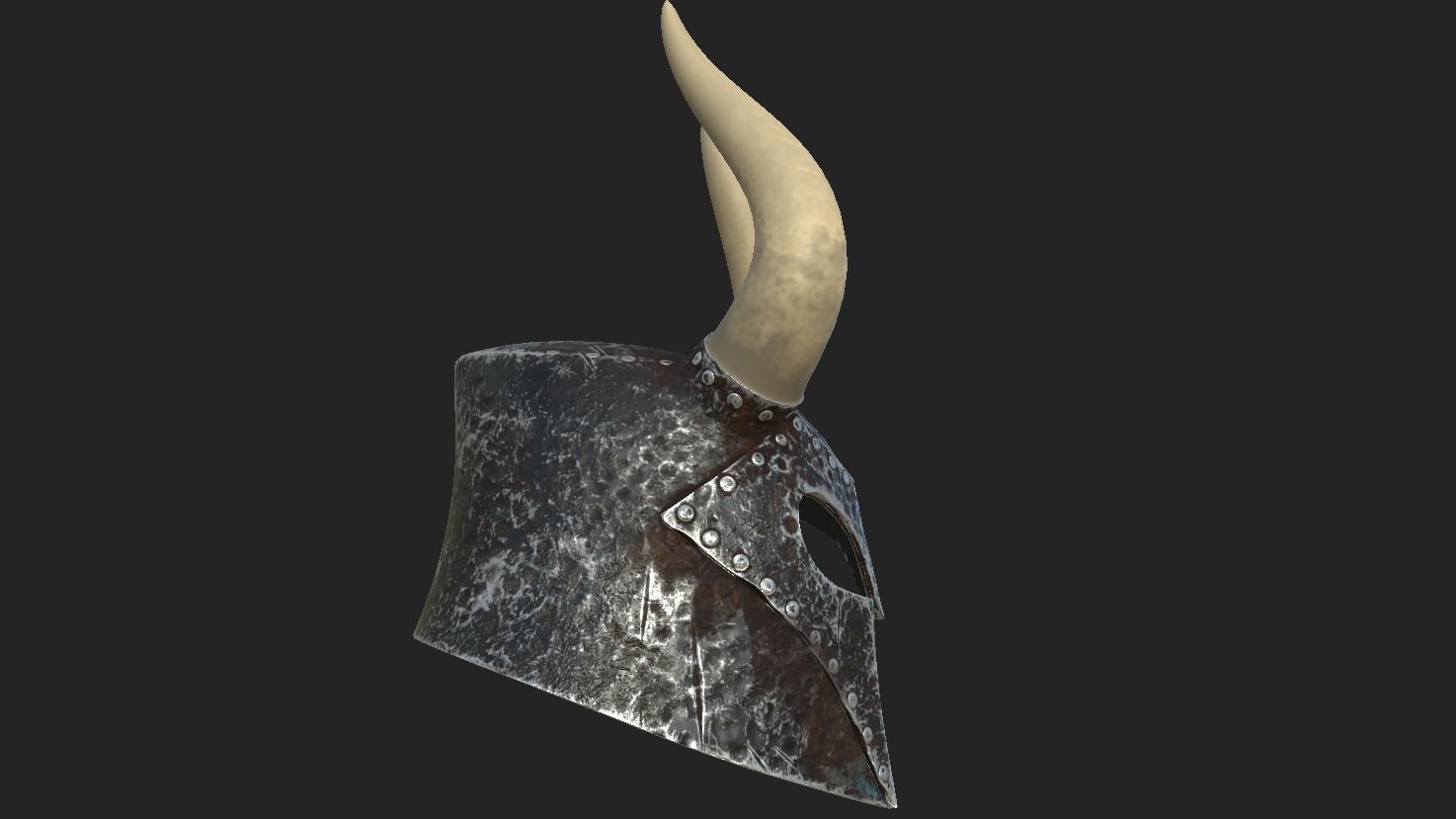 Rusty Helmet with Horns 3D model | CGTrader