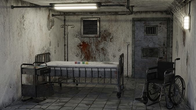 3D model Haunted Hospital Ward Room VR / AR / low-poly | CGTrader