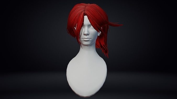 3D model Female hair VR / AR / low-poly | CGTrader
