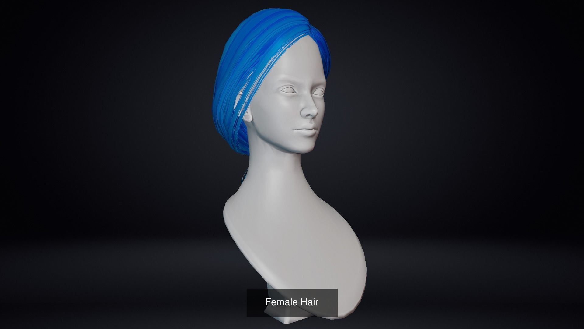 3D Model Collection Female Hair Pack 20 Piece VR / AR / low-poly | CGTrader