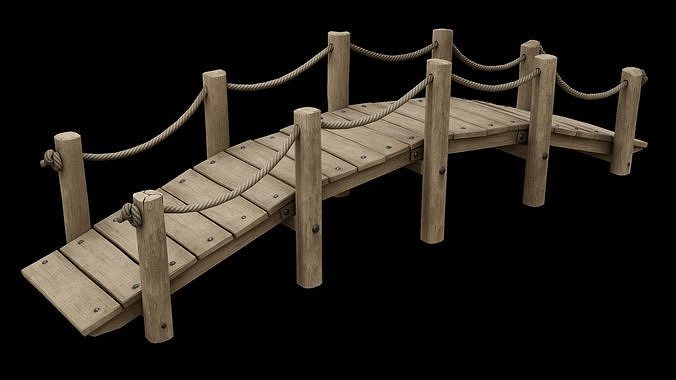 Medieval wooden bridge free VR / AR / low-poly 3D model | CGTrader